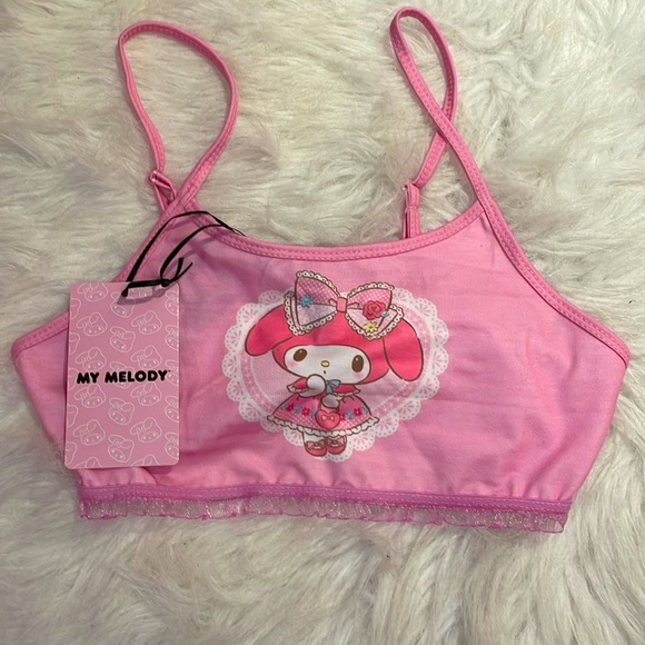 Sanrio | Tops | My Melody Sanrio Hello Kitty Crop Tank Cami Bra Top Xs ...